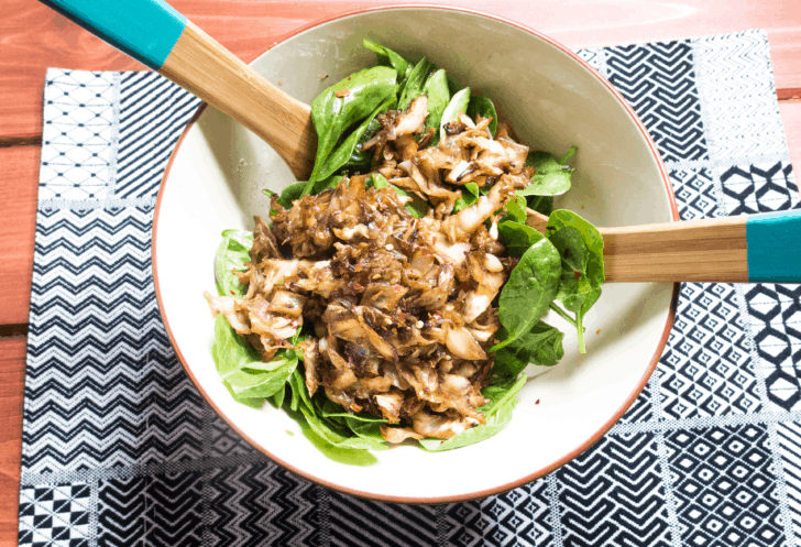 Caramelized Cabbage & Spinach Salad | Apples for CJ