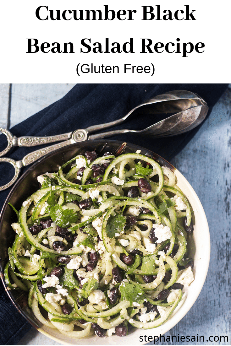 Cucumber Black Bean Salad Recipe (Gluten Free) | Apples for CJ